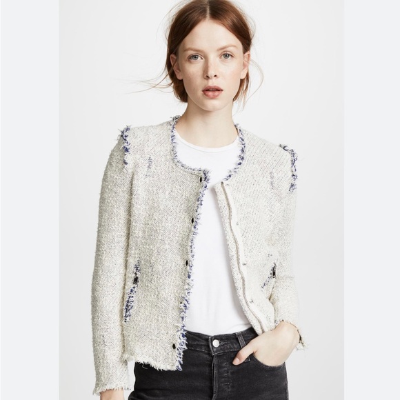 IRO | Jackets & Coats | Iro Agnette Boucle Distressed Jacket Size 36 ...